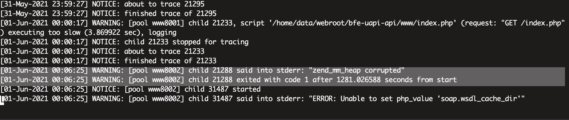 zend_mm_heap corrupted 使用opcache出状况-CSDN博客