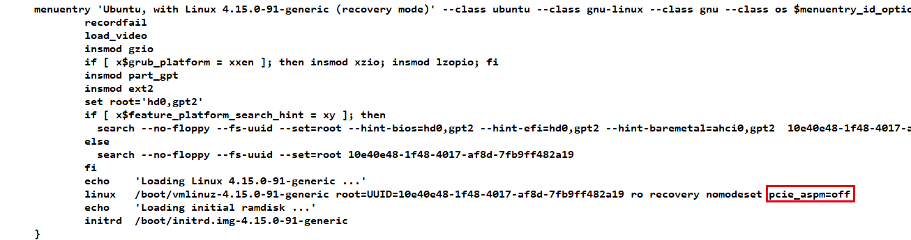 在系统grub.cfg里面设定关闭 aspm_centos禁用aspm-CSDN博客