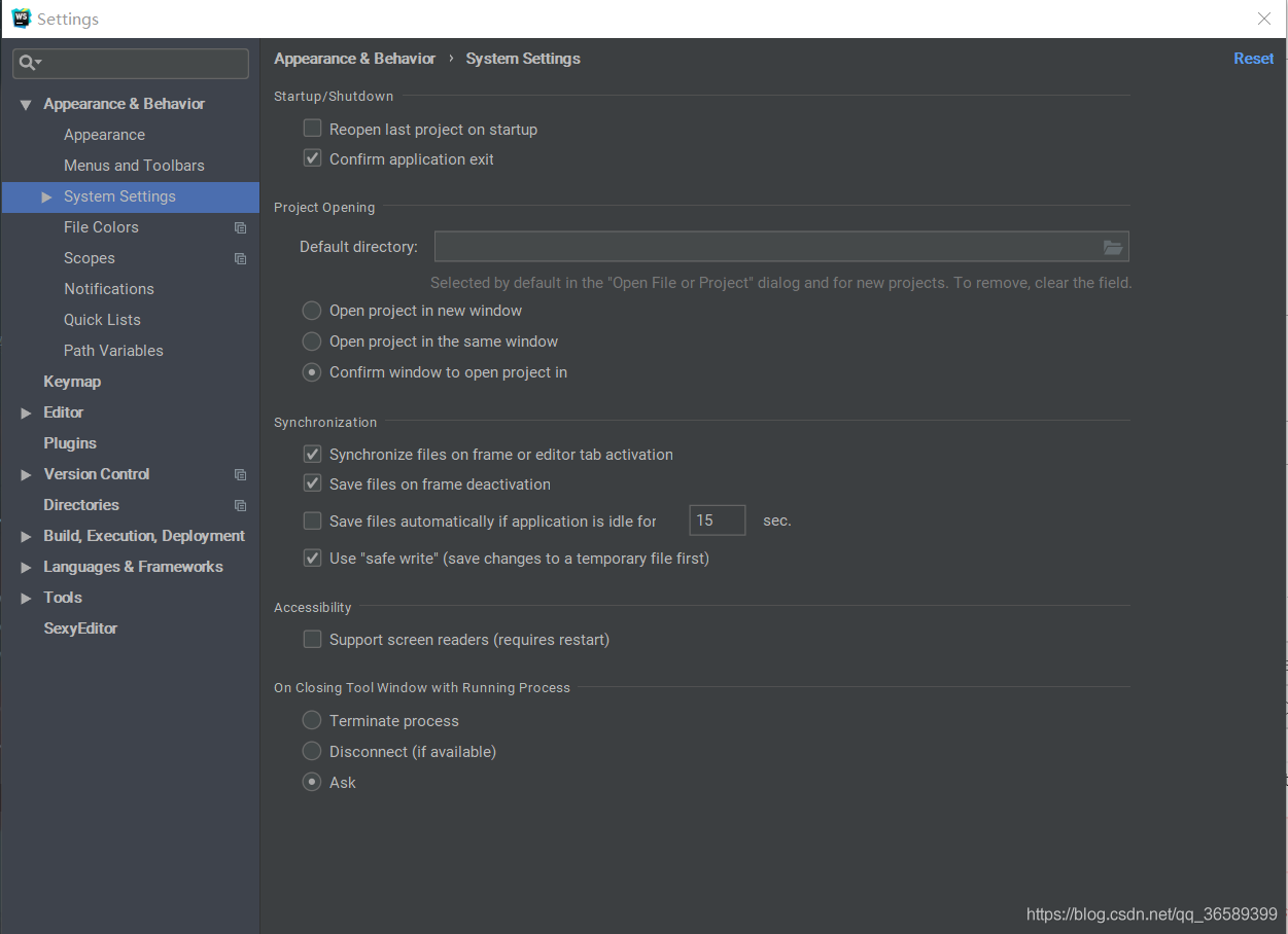 WebStorm如何设置到可选择项目打开，不自动打开最近的项目_webstorm出现选项目界面-CSDN博客