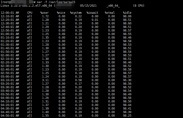 Linux命令之sar——查看服务器某一段时间内的CPU情况【系统性能检测】_linux查看一段时间的cpu-CSDN博客