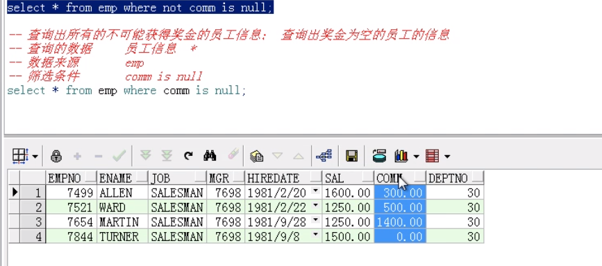 Oracle数据库：select基本语法【条件查询】oracle表查询条件用一个等号还是2个 Csdn博客 
