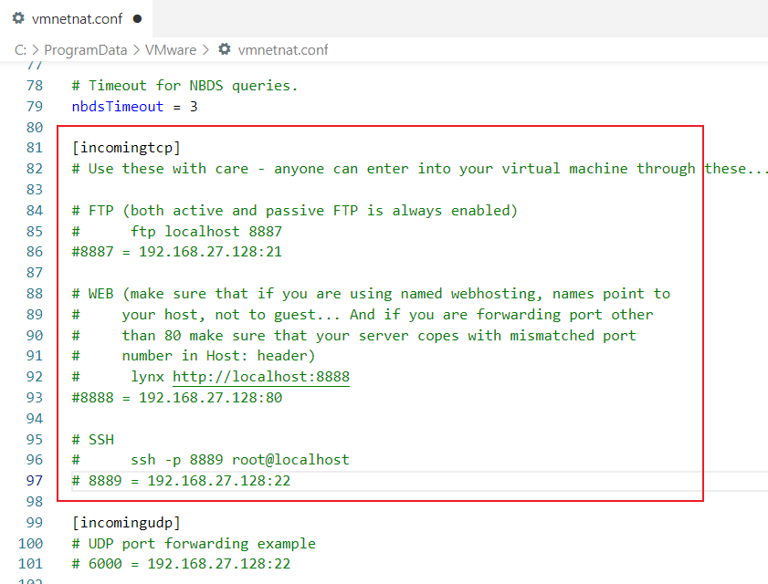 VMware Workstation 16 Player 设置NAT端口映射_设置vmware的"nat"网络端口映射,将宿主机的20222端口映射到192.168.11.15的-CSDN博客