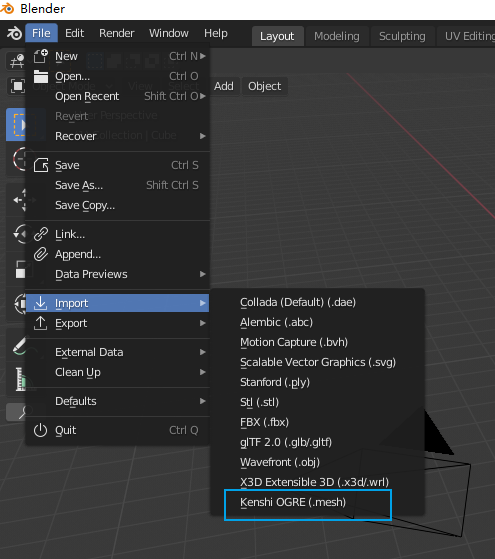 Blender 导入导出 mesh 格式（Ogre Mesh）_blender导入mesh文件-CSDN博客