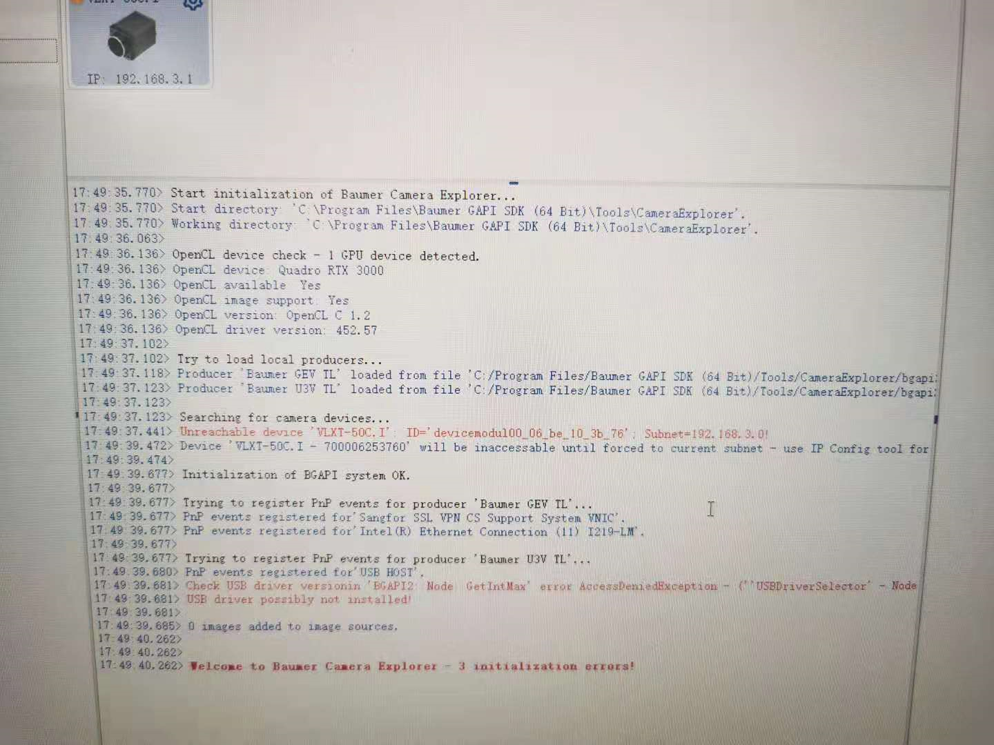 用Baumer相机无法Baumer Camera Explorer中相机无法连接_baumer 搜索不到相机-CSDN博客