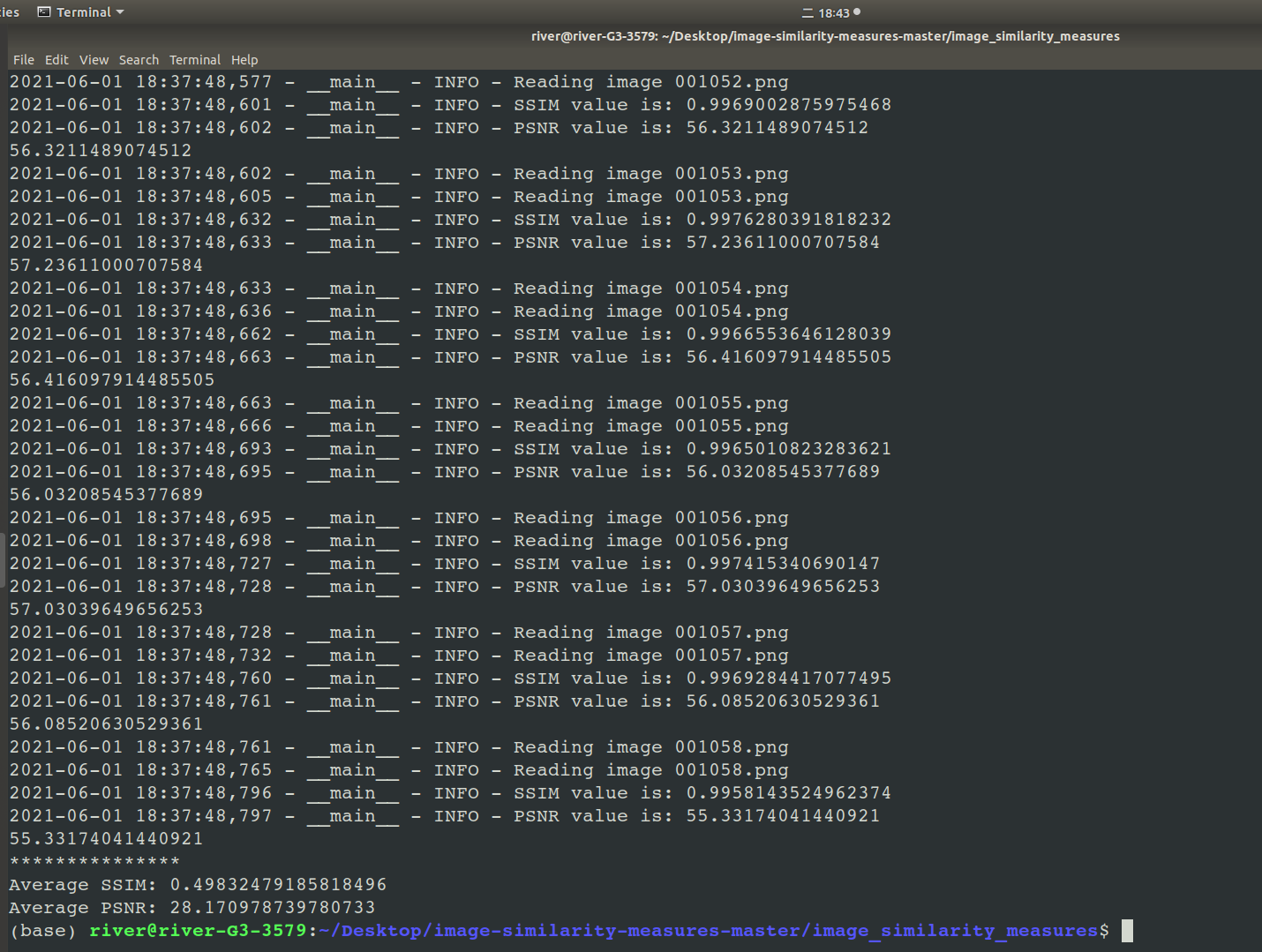 【正解。实用】计算两个文件夹内图像的SSIM与PSNR_entropy-histogram similarity measure-CSDN博客