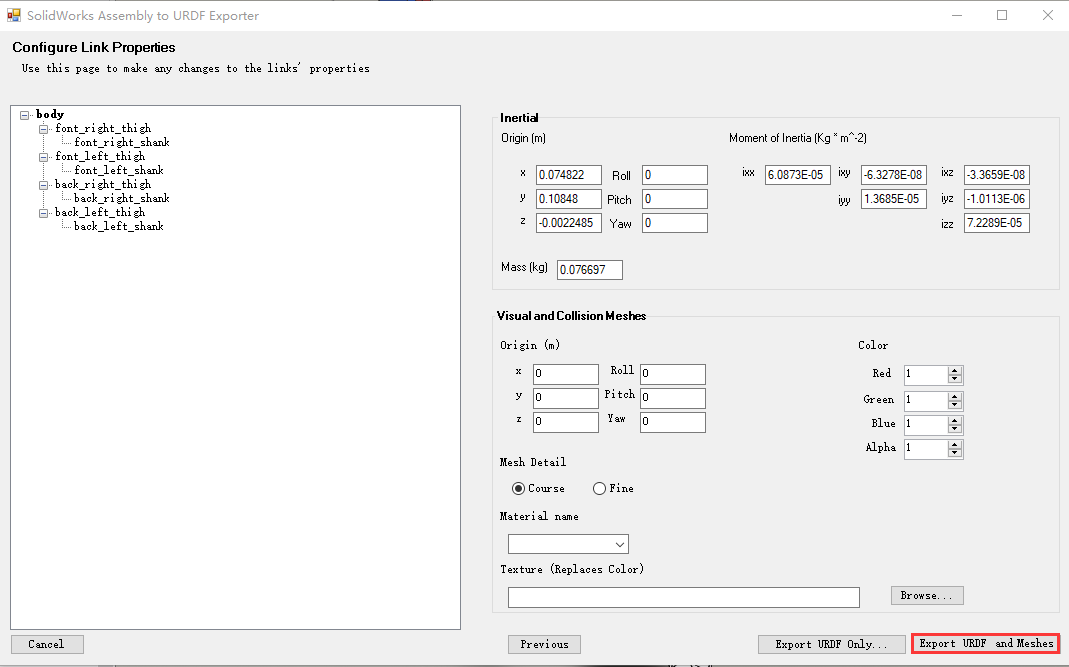 【CoppeliaSim】Solidworks中模型导出模型到V-REP_sw2urdfsetup下载-CSDN博客