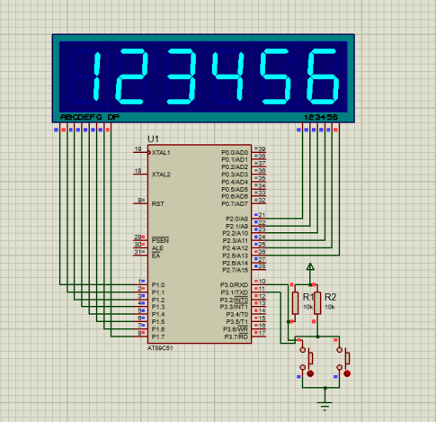The logic state display test of the pin in proteus - Programmer Sought