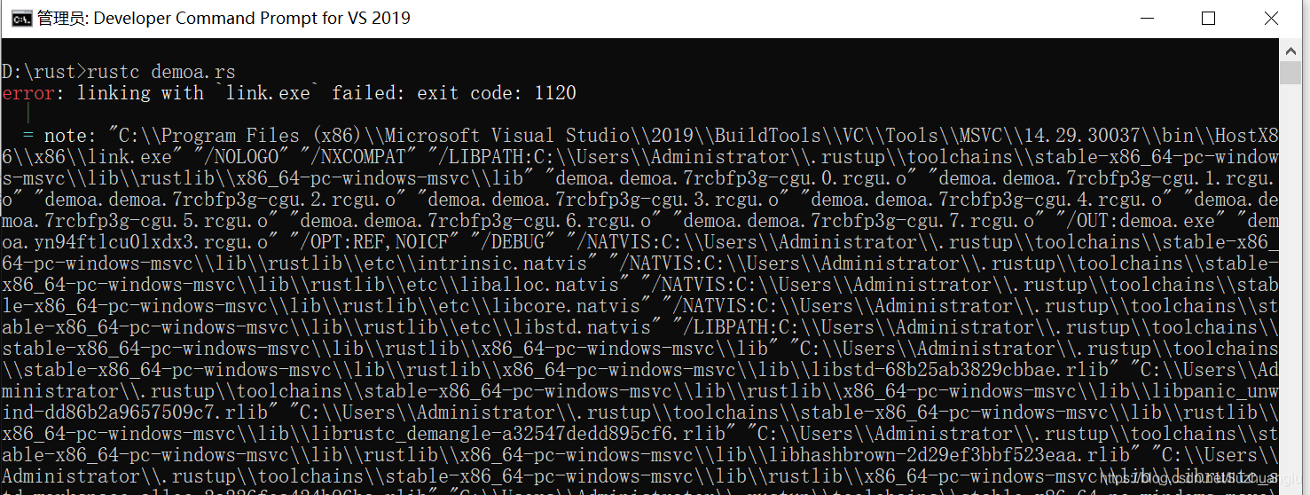 Linking With `link Exe` Failed Exit Code 1120 Error Linking With