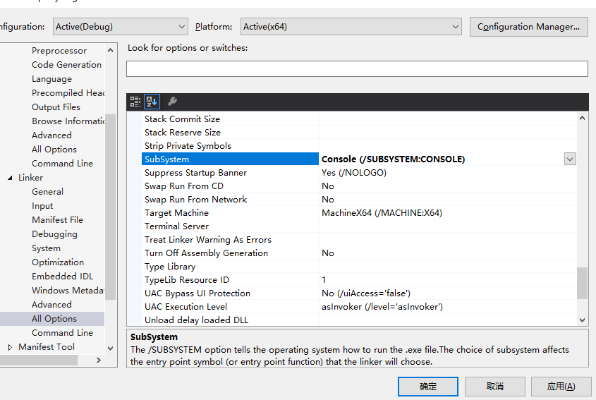 unresolved external symbol WinMain referenced in function “int __cdecl invoke_main(void)_vs2015 ...