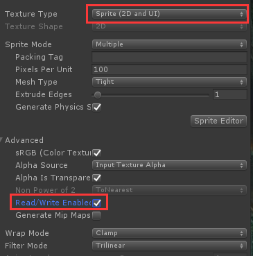 Unity切割Sprite图集转换为多张图片_you can make the texture readable in the texture i-CSDN博客