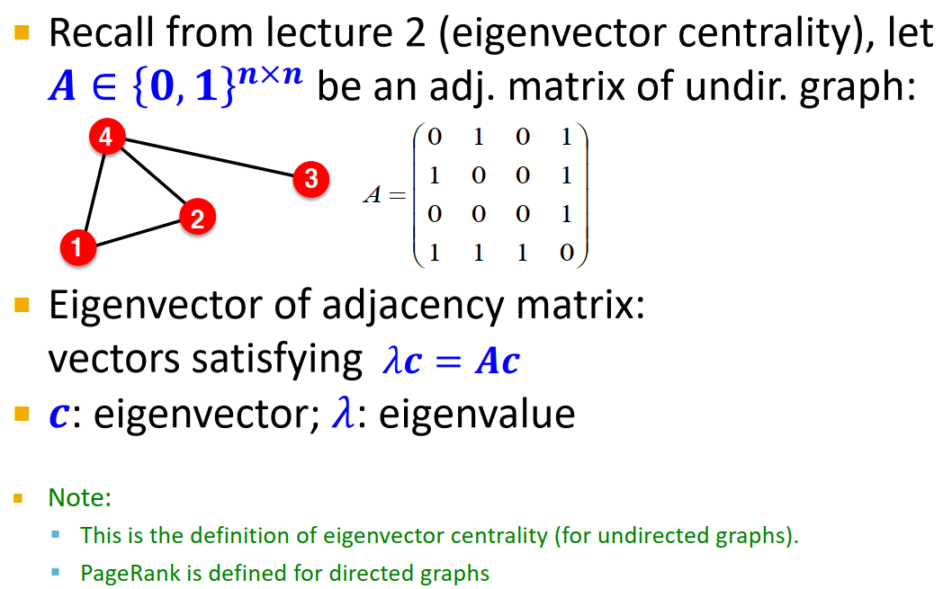 cs224w（图机器学习）2021冬季课程学习笔记4 Link Analysis: PageRank (Graph as Matrix)_link analysis算法-CSDN博客