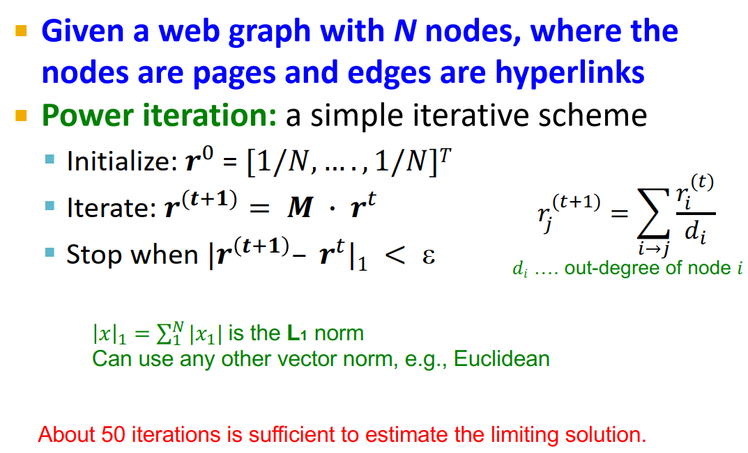 cs224w（图机器学习）2021冬季课程学习笔记4 Link Analysis: PageRank (Graph as Matrix)_link analysis算法-CSDN博客