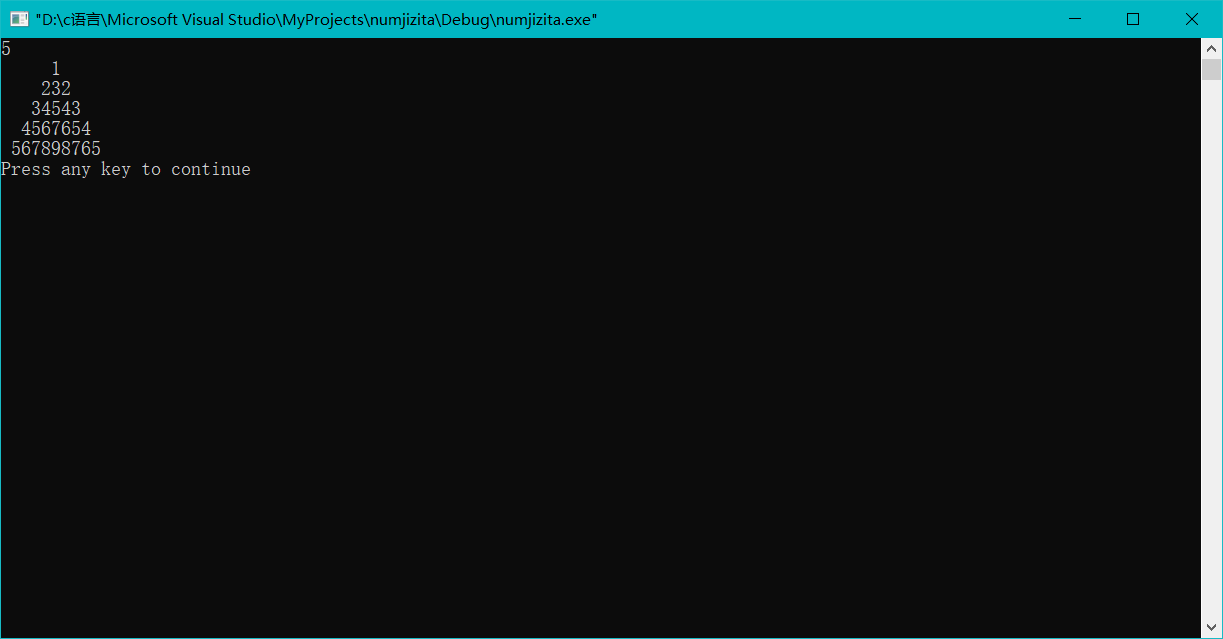 C language implementing digital pyramid - Programmer Sought