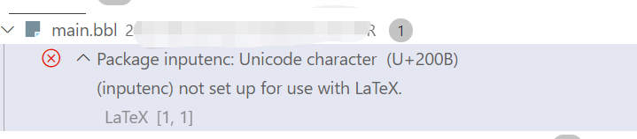 【已解决】Package inputenc: Unicode character (U+200B) (inputenc) not set up for use with LaTeX._not ...