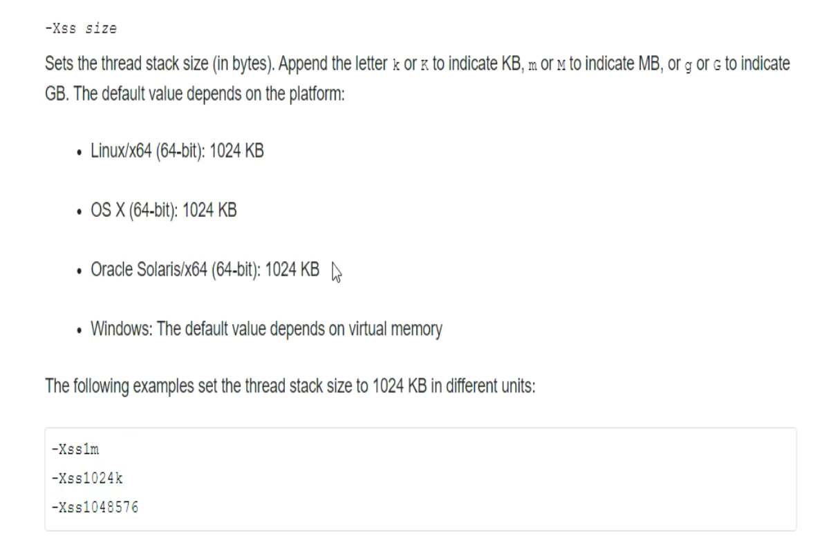 JVM 参数 -Xss java 线程栈大小 是 XX 参数_javaxss默认大小-CSDN博客