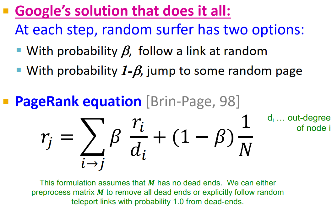 cs224w（图机器学习）2021冬季课程学习笔记4 Link Analysis: PageRank (Graph as Matrix)_link analysis算法-CSDN博客