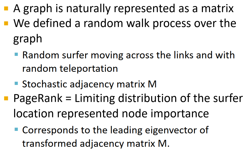 cs224w（图机器学习）2021冬季课程学习笔记4 Link Analysis: PageRank (Graph as Matrix)_link analysis算法-CSDN博客