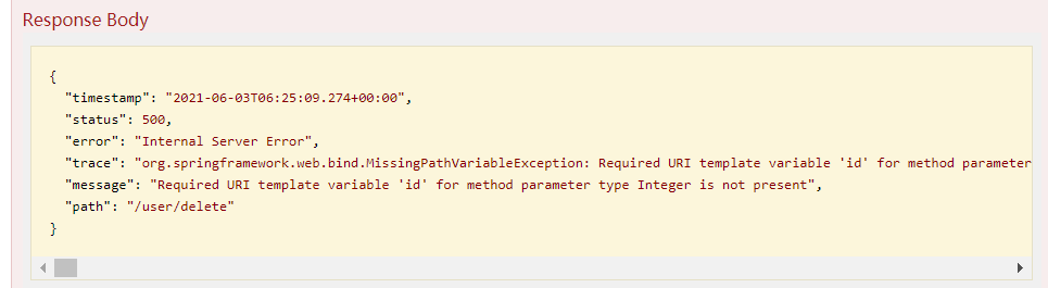 Required URI template variable ‘id‘ for method parameter type Integer is not present\r\n\ta ...