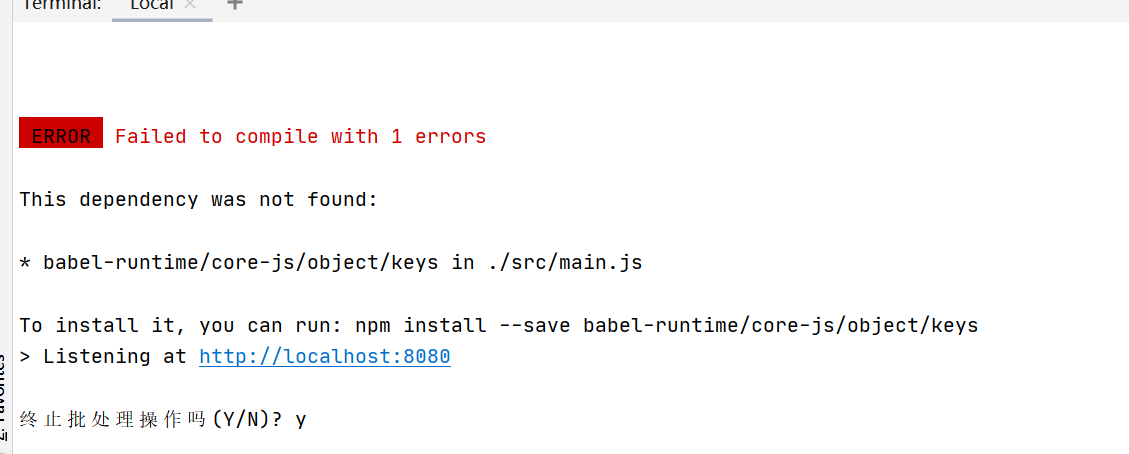 To install it, you can run: npm install --save babel-runtime/core-js/object/keys_you can run ...