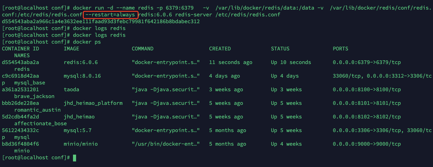 docker 启动Redis6.0 一直重启中_redis 反复重启 无提示-CSDN博客