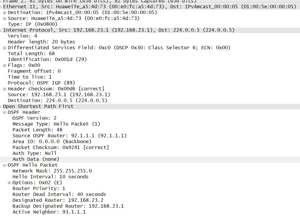 OSPF的数据包抓包分析_ospf抓包分析-CSDN博客
