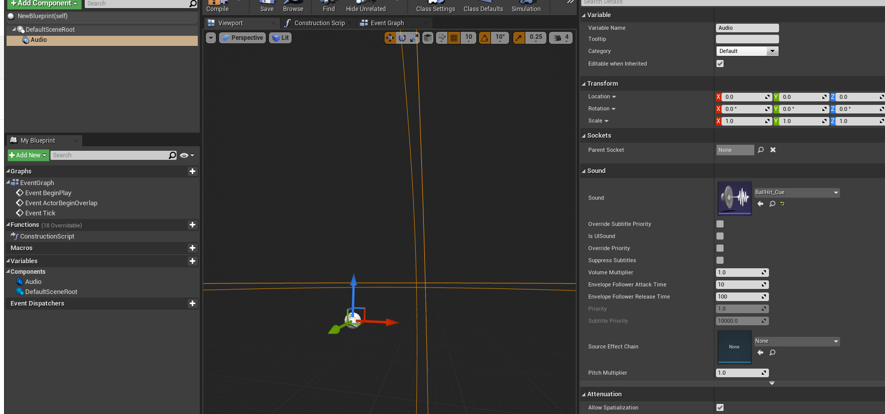 UE4 声音模块_如何在ue4世界大纲中找到声音-CSDN博客
