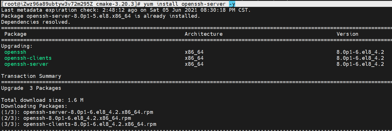 Centos8安装cmake的问题： Could Not Find Openssl Try To Set The Path To