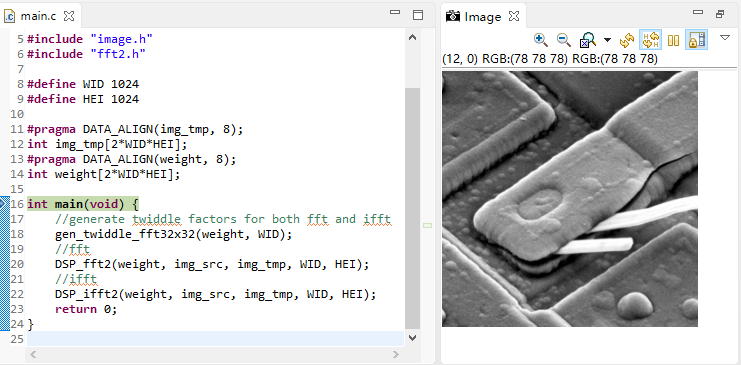 TMS320C6455二维FFT和IFFT实现_css dsplib fft-CSDN博客