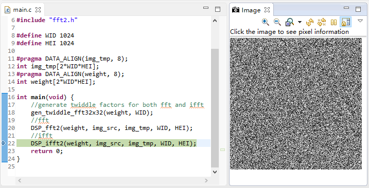 TMS320C6455二维FFT和IFFT实现_css dsplib fft-CSDN博客