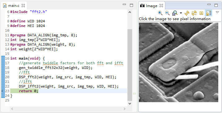 TMS320C6455二维FFT和IFFT实现_css dsplib fft-CSDN博客