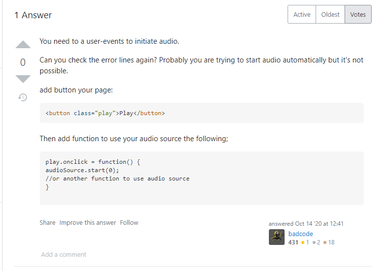 【React-music项目问题】The AudioContext was not allowed to start. It must be resumed (or created ...