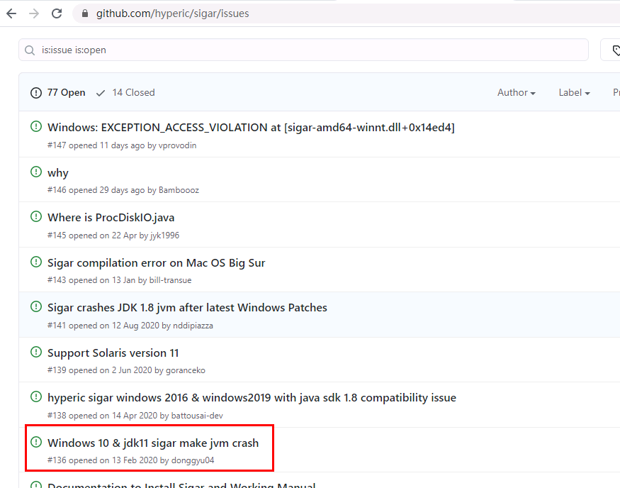 sigar在win10+jdk11环境下崩溃_sigar jdk11-CSDN博客