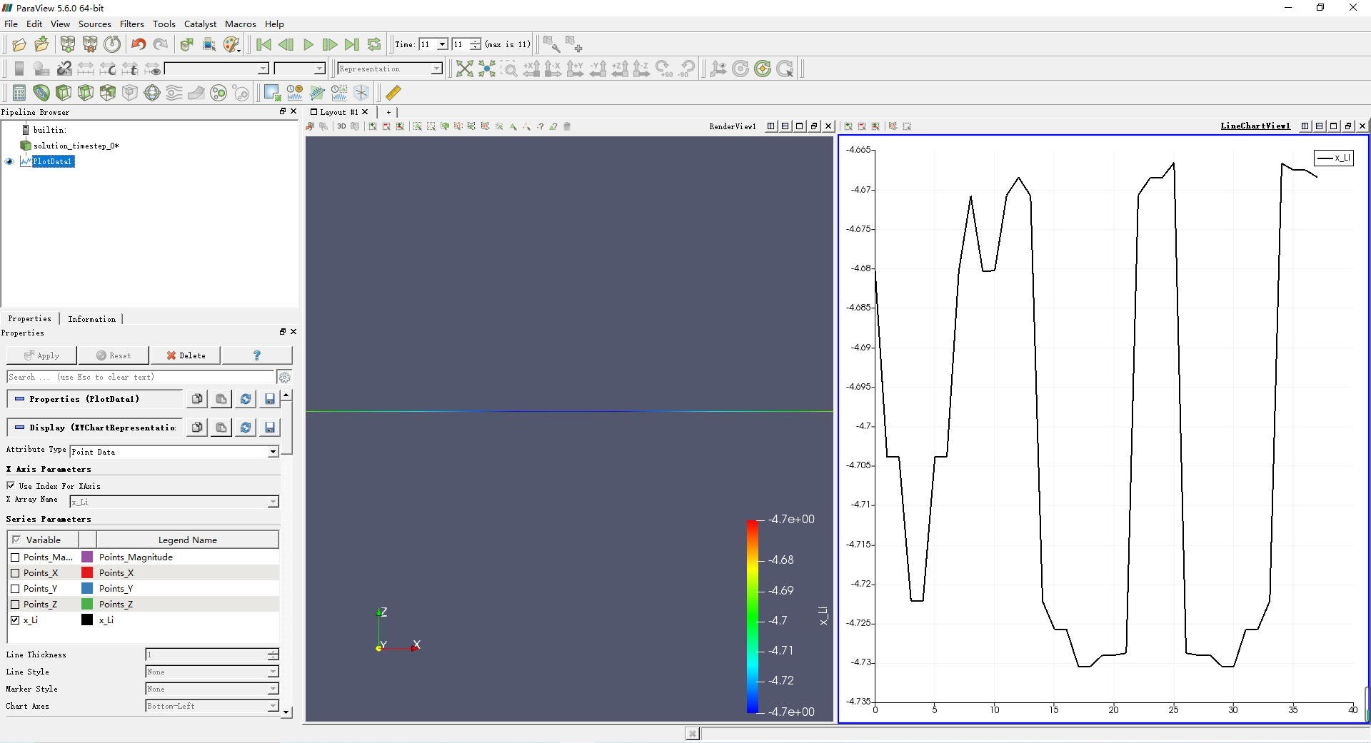 【ParaView教程】第四章 常见问题 —— 怎样在ParaView中处理1D网格数据？_paraview坐标间隔怎么调-CSDN博客