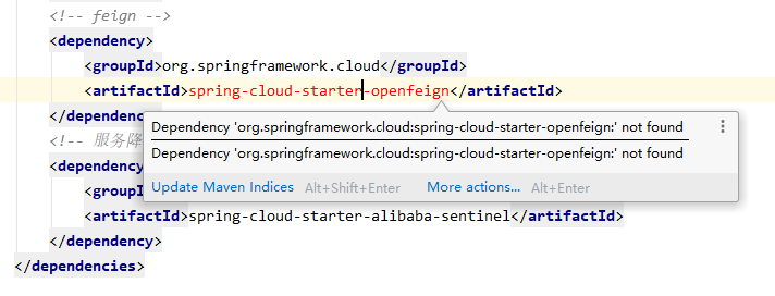 ‘dependenciesdependencyversion‘ For Orgspringframeworkcloudspring Cloud Starter Openfeign 