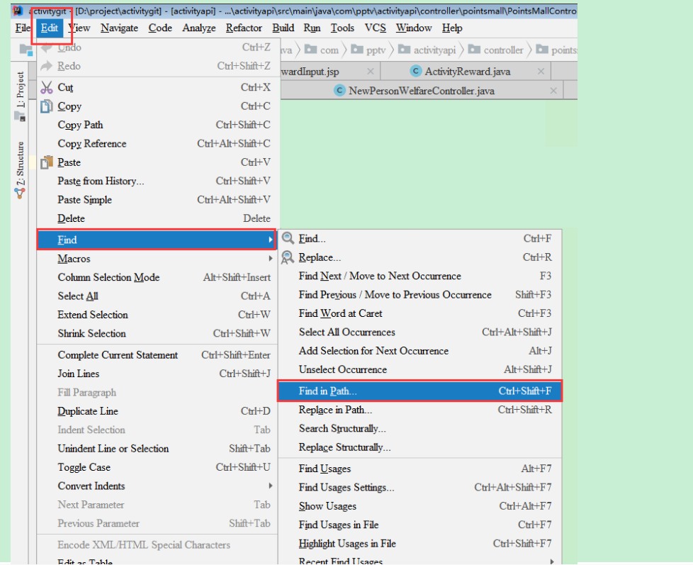 IntelliJ IDEA global content search and replace - Programmer Sought