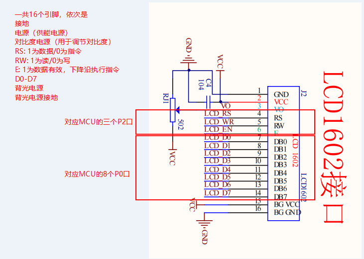 51单片机——LCD1602液晶显示屏_51单片机1602插上电源不亮-CSDN博客
