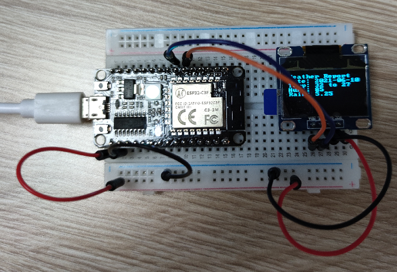 安信可esp32 C3模块 Esp C3 12f 实现 请求心知天气拿到天气预报，并显示在oled Csdn博客