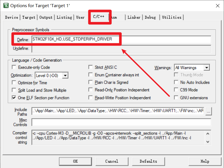 为什么要添加宏定义：STM32F10X_HD,USE_STDPERIPH_DRIVER_stm32库函数为什么要全局宏定义-CSDN博客