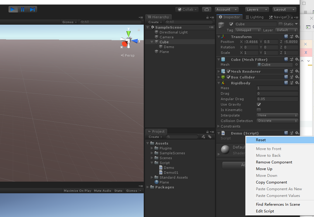 (必学技巧！)unity函数Reset的使用_unity reset-CSDN博客