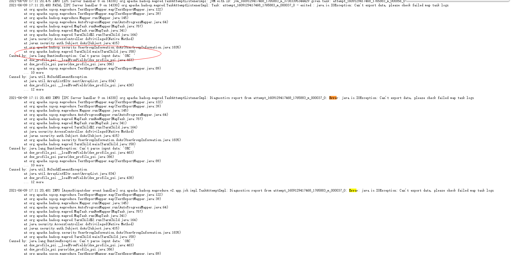 sqoop ERROR tool.ExportTool: Error during export: Export job failed!_skup报错-CSDN博客