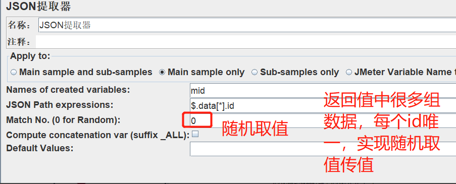 jmeter从接口返回值中提取数据的方法——后置处理器JSON Extractor_jmeter json extractor-CSDN博客