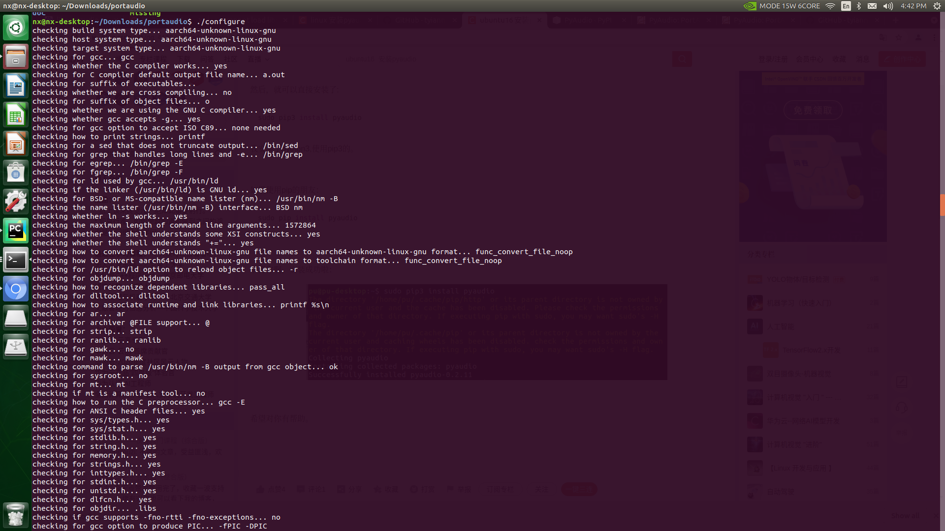 Jetson Xavier NX安装pyaudio_xavier 语音识别-CSDN博客