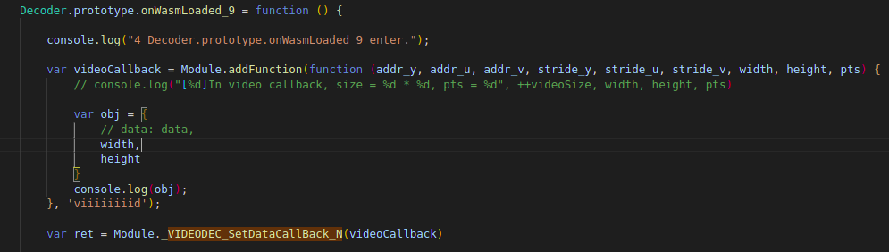 基于webassembly 的h265 Web播放器——wasm导出的addfunction设置异步回调的方法wasm 