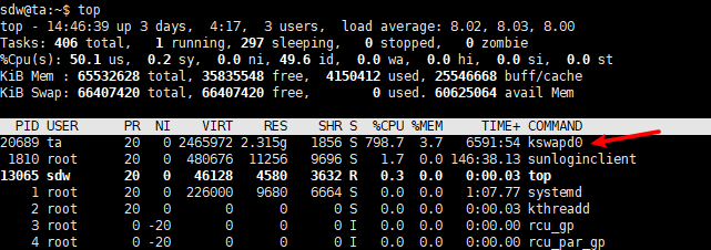 【Linux 采坑记】处理kswapd0进程CPU占有率过高问题_kswapd0 cpu 占用率很高-CSDN博客