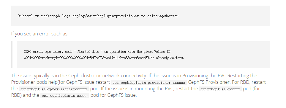 MountVolume.MountDevice failed for volume “pvc“ ...问题解决_mountvolume.mountdevice failed for ...
