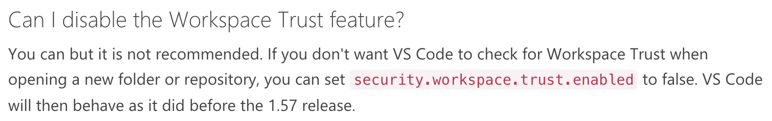 VS Code关闭Workspace Trust-CSDN博客
