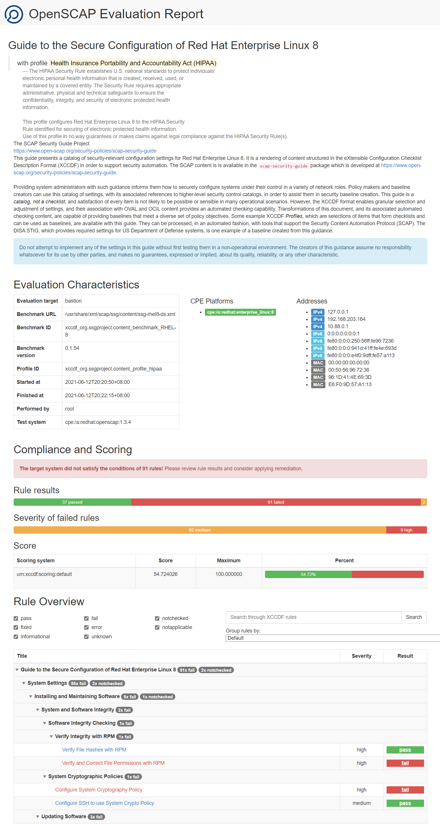 RHEL 8 - 用OpenSCAP工具对RHEL进行漏洞安全合规扫描，并修复_anssi-bp-028-CSDN博客
