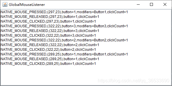 Java全局监听鼠标点击nativemouseinputlistener Csdn博客