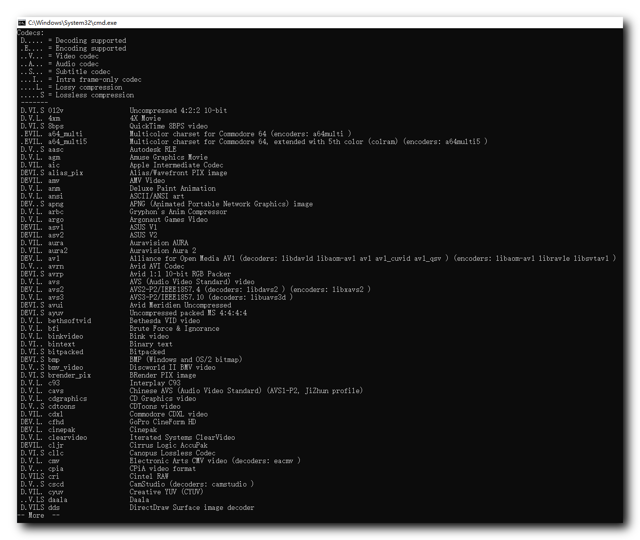 【FFmpeg】ffmpeg 命令查询一 ( 版本 | 编译配置 | 复用格式 | 编解码器 )_怎么检查ffmpeg所使用的nivida video codec版本-CSDN博客